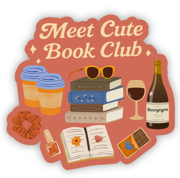 Meet Cute Book Club Sticker – Romantic Reader – Grump & Sunshine Bookshop